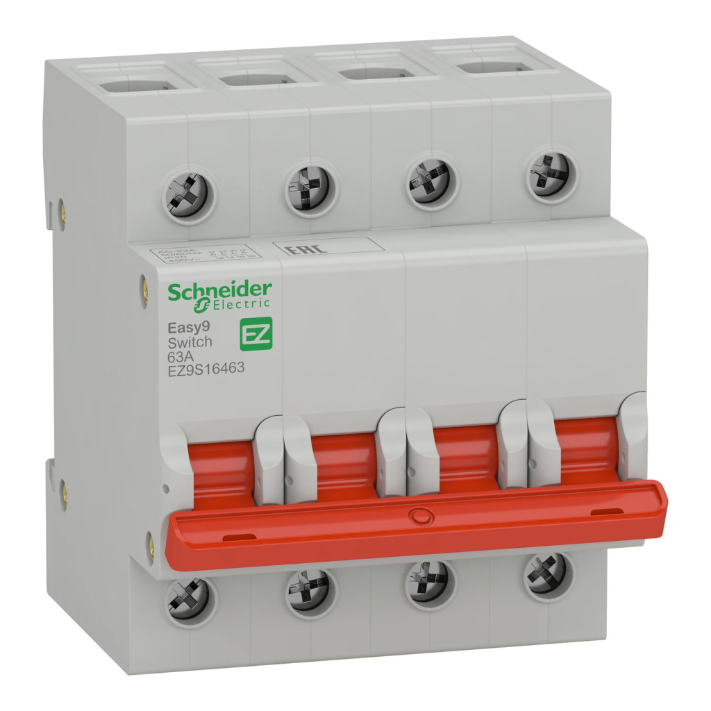 Schneider Electric EASY9 PRO EZ9S16463 moduláris szakaszolókapcsoló 4P 63A 400V AC - elekt